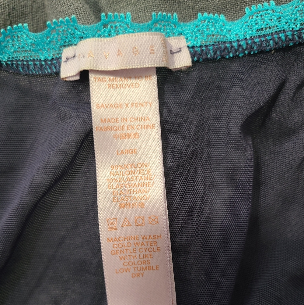Savage X Fenty Sheer Slip Nighty Nightgown Lingerie - Gem